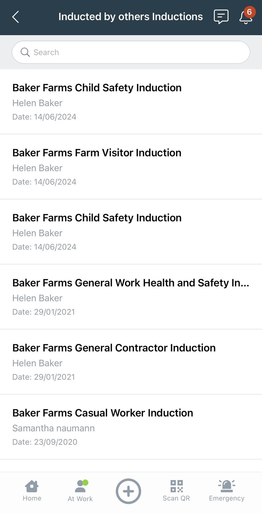 Checking Induction Statuses (App)